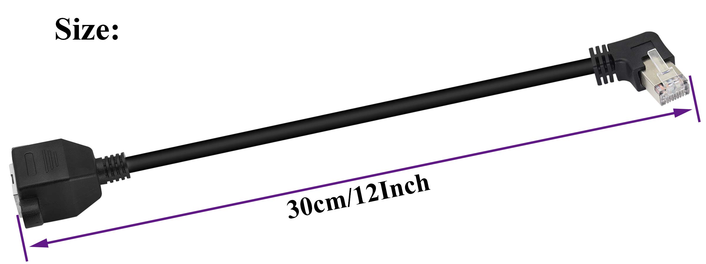 Buy AAOTOKK 90 Degree Cat 6 Ethernet Cable Right Bend Angle RJ45 Male ...