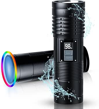 LED Flashlight-Rechargeable Camping Flashlights High Lumens , Bright ...