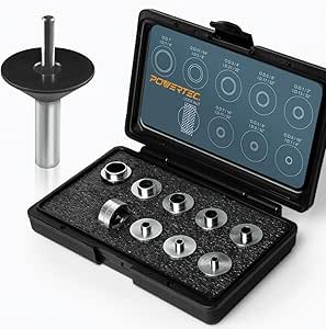 POWERTEC 72092 Solid Router Template Bushing Guides and Centering Pin ...