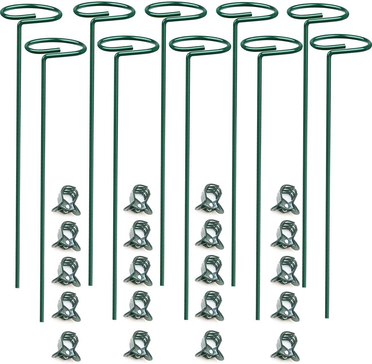 Amazon.com : Buaszay 12 inch Plant Support Stakes, 24 Pack Adjustable ...