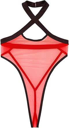 Amazon.com: Erotic Teddy Lingerie for Women Sexy Slutty High Cut Teddy ...