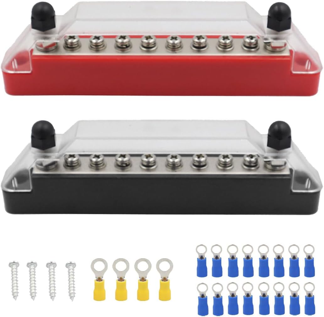 Amazon.com: Power Distribution Terminal Block, 150A Battery Bus Bar ...