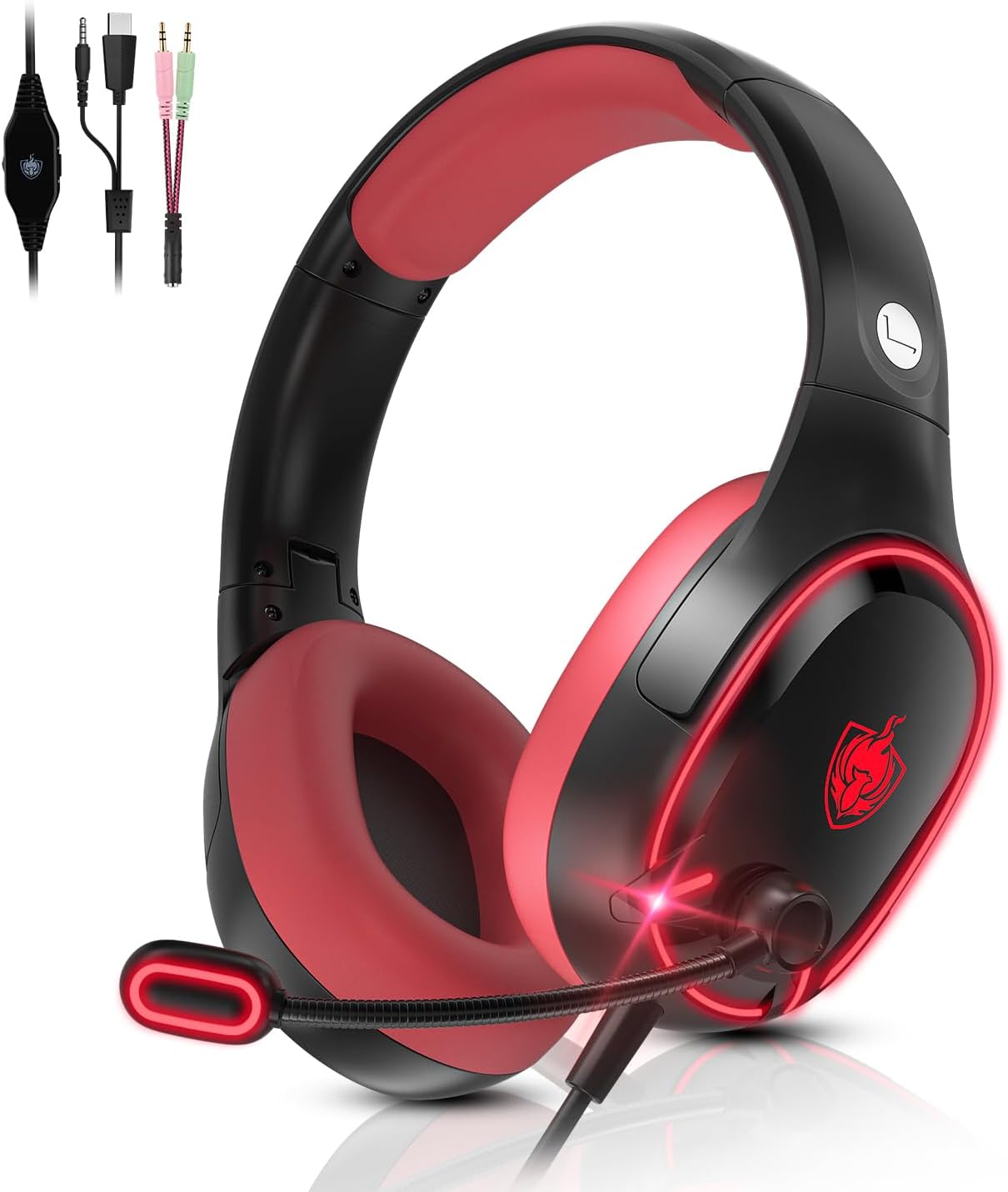 PC Gaming Headset, Wired Headset for PS5, PS4, Nintendo Switch, Xbox ...