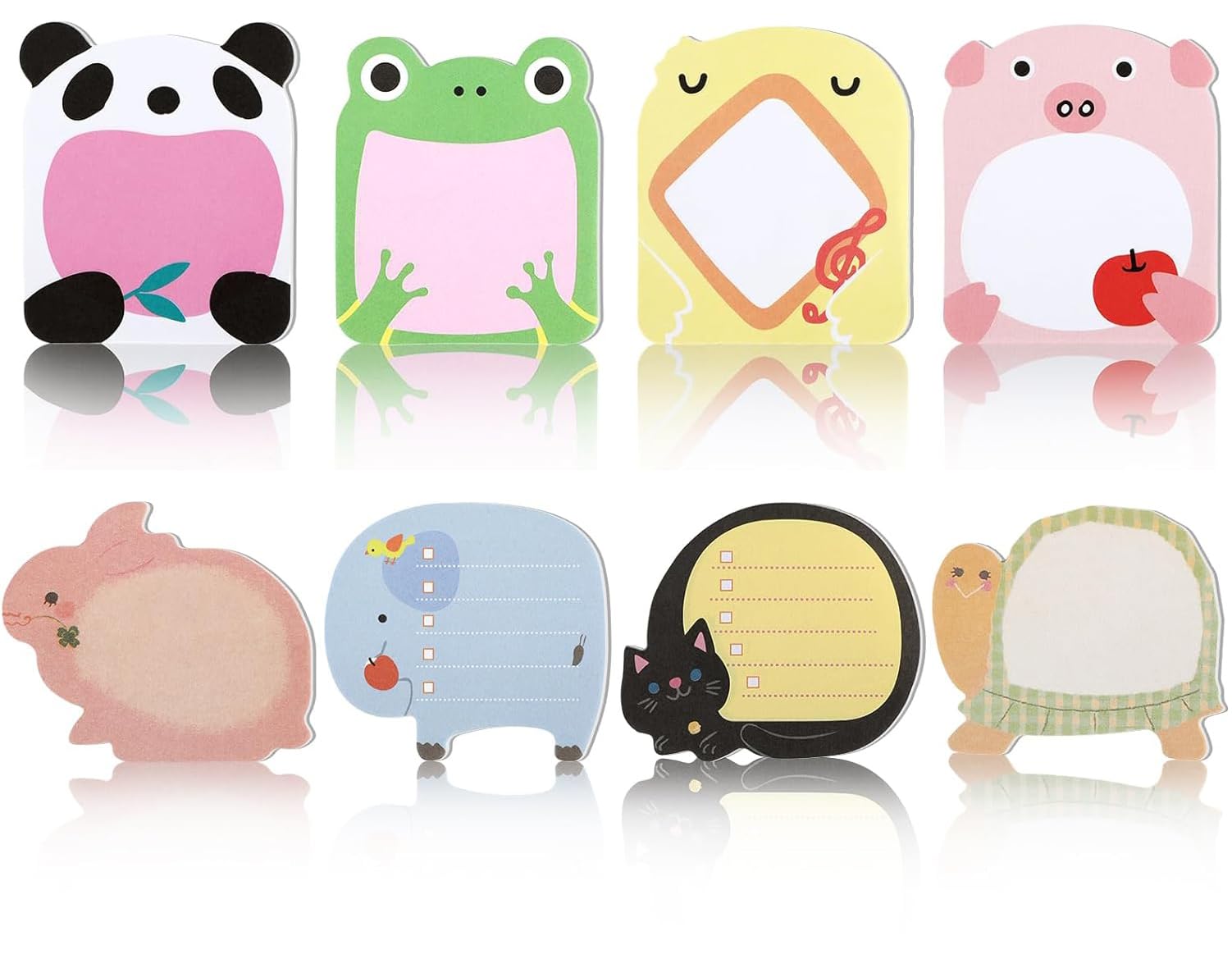 WEZCHUGHAOL 32 Pack Cute Animals Sticky Notes, Cartoon Animals Sticky ...
