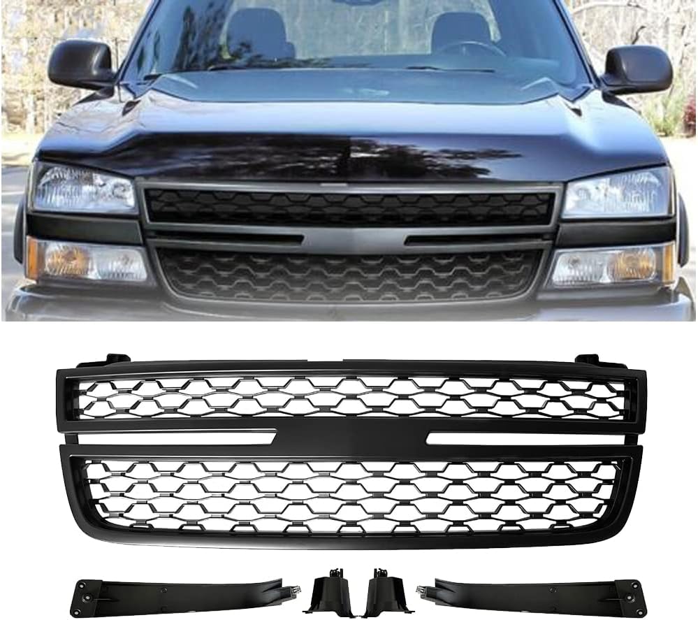 Amazon.com: DIBON AUTO Front Grille Assembly For Chevy Silverado 1500 ...