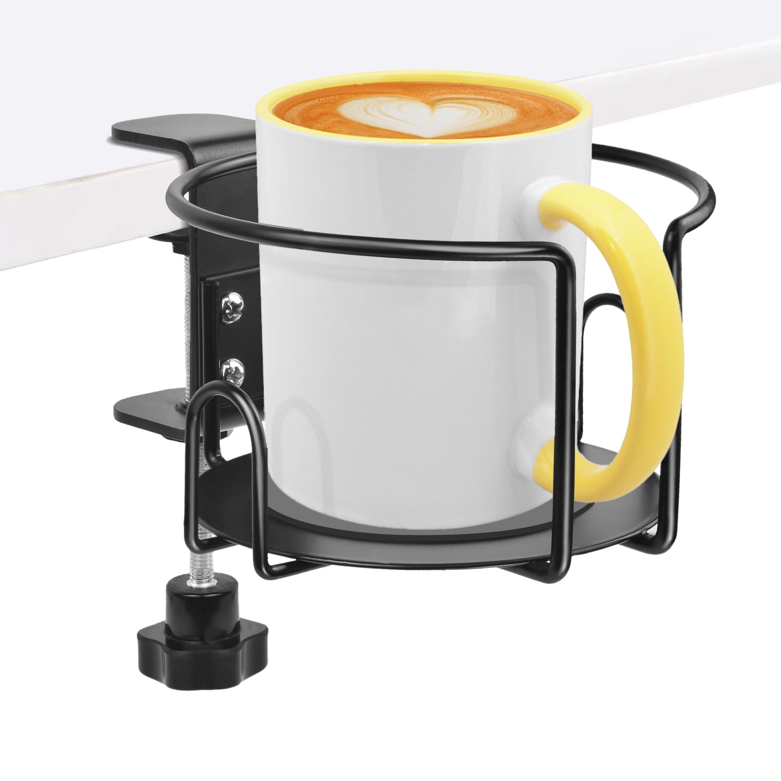 Amazon.com: Hayder Desk Cup Holder, Sturdy Clamp On Anti Spill Cup ...