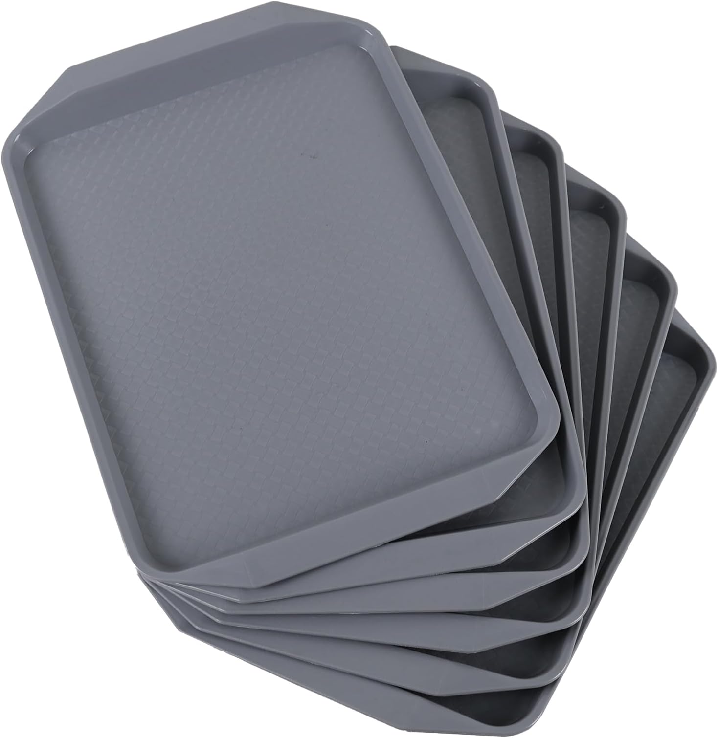 Saedy Lot de 4 grands plateaux de service en plastique, plateaux de ...