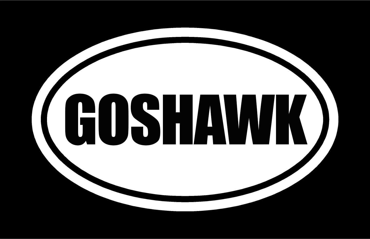 Amazon.com: 6" die Cut White Vinyl Goshawk Oval Euro Style Vinyl Decal ...