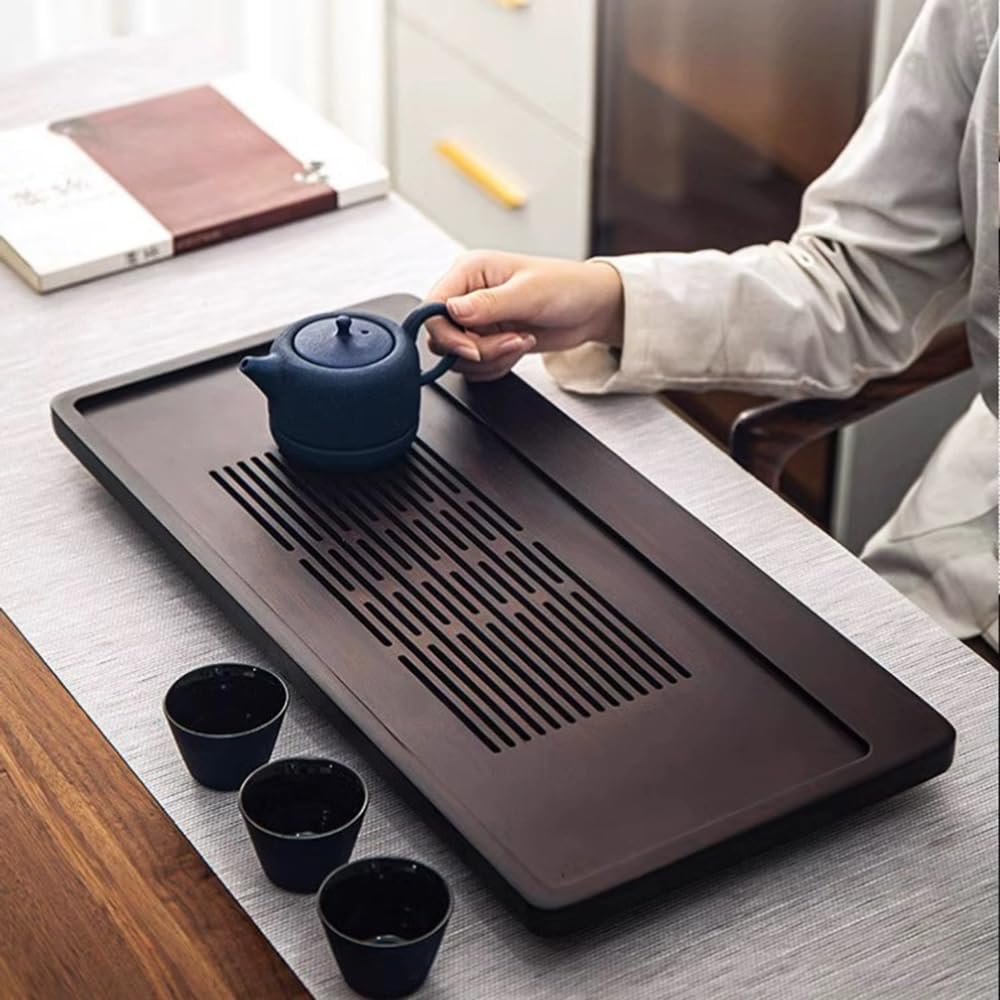 Amazon.com: Large 19 Inch Bamboo Chinese Gongfu Tea Ceremony Tray with ...