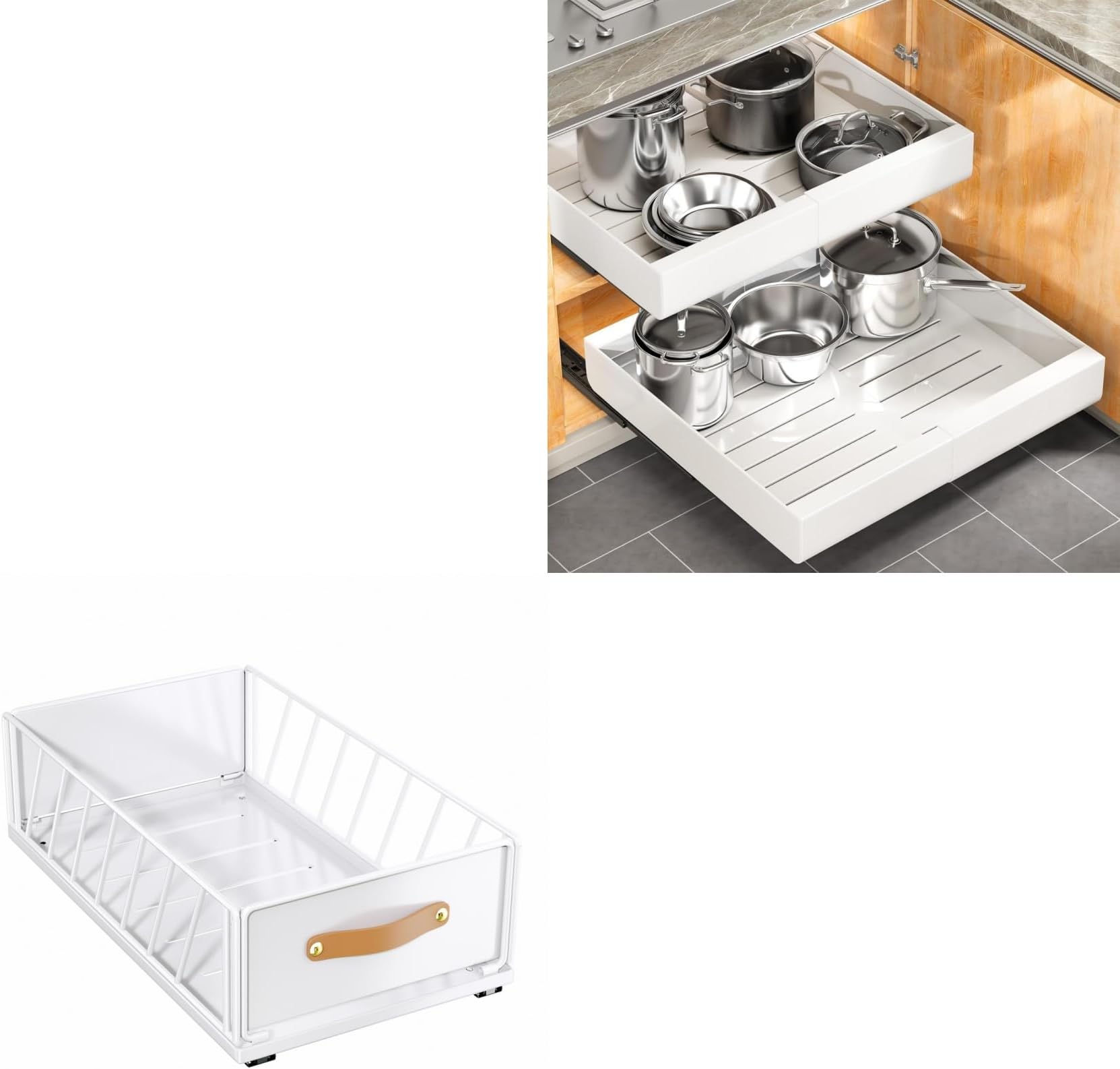 Amazon.com: Kitstorack 1PC Expandable Pull-Out Cabinet Organizer with ...