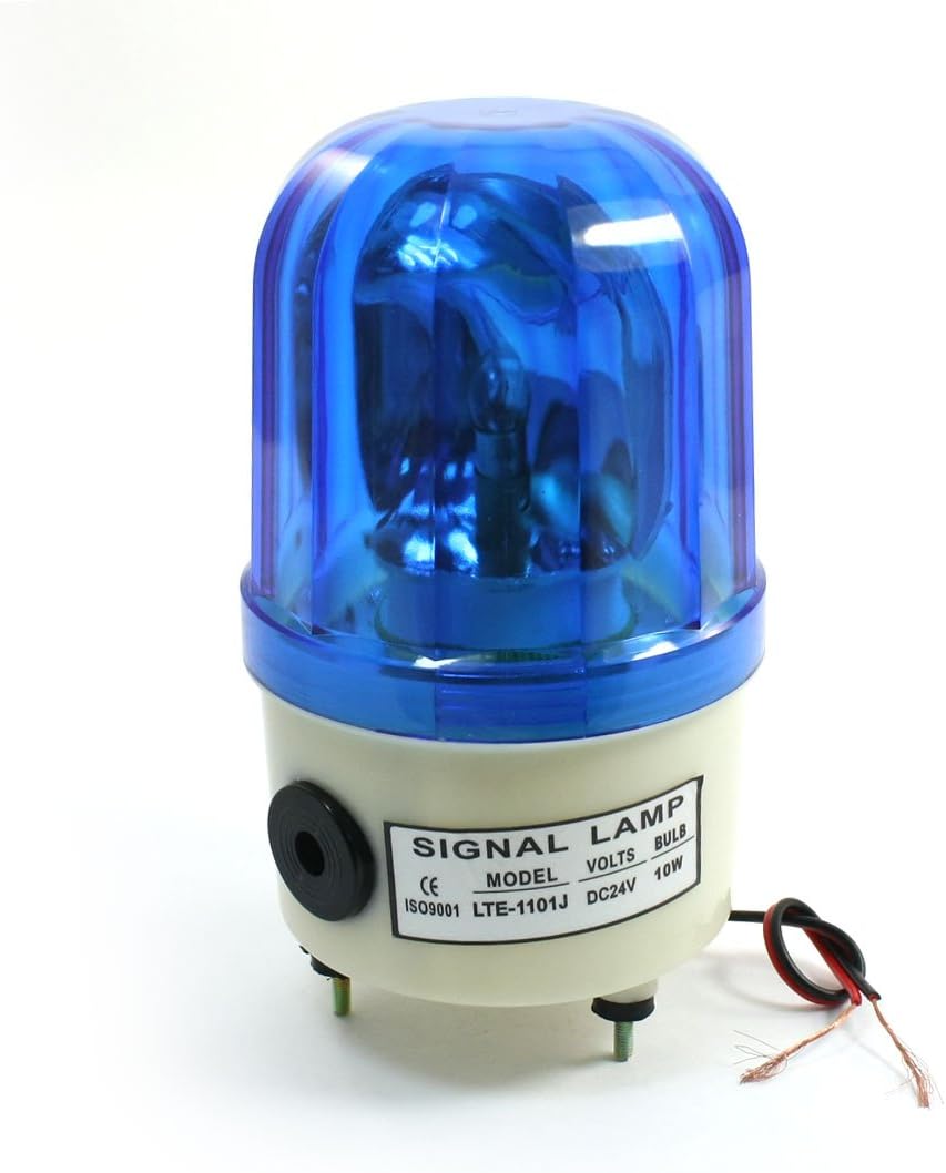 DC 24V 10W Rotary Alarm Lamp Industrial Signal Light LTE-1101J Blue ...