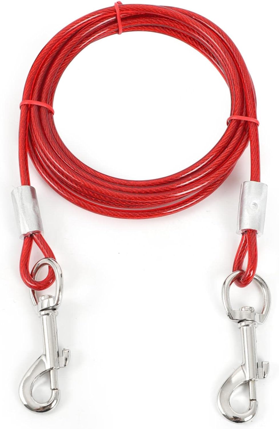 Amazon | fogman ロングリード ワイヤー 係留 犬 ロープ ランナーケーブル ワイヤー太さ5mm (3m, レッド) | fogman | リード 通販