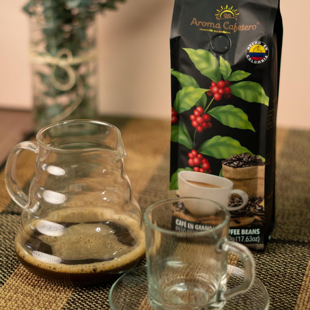 Aroma Cafetero Café Colombiano – Café en grano entero 12oz tostado medio – Yaxa Colombia