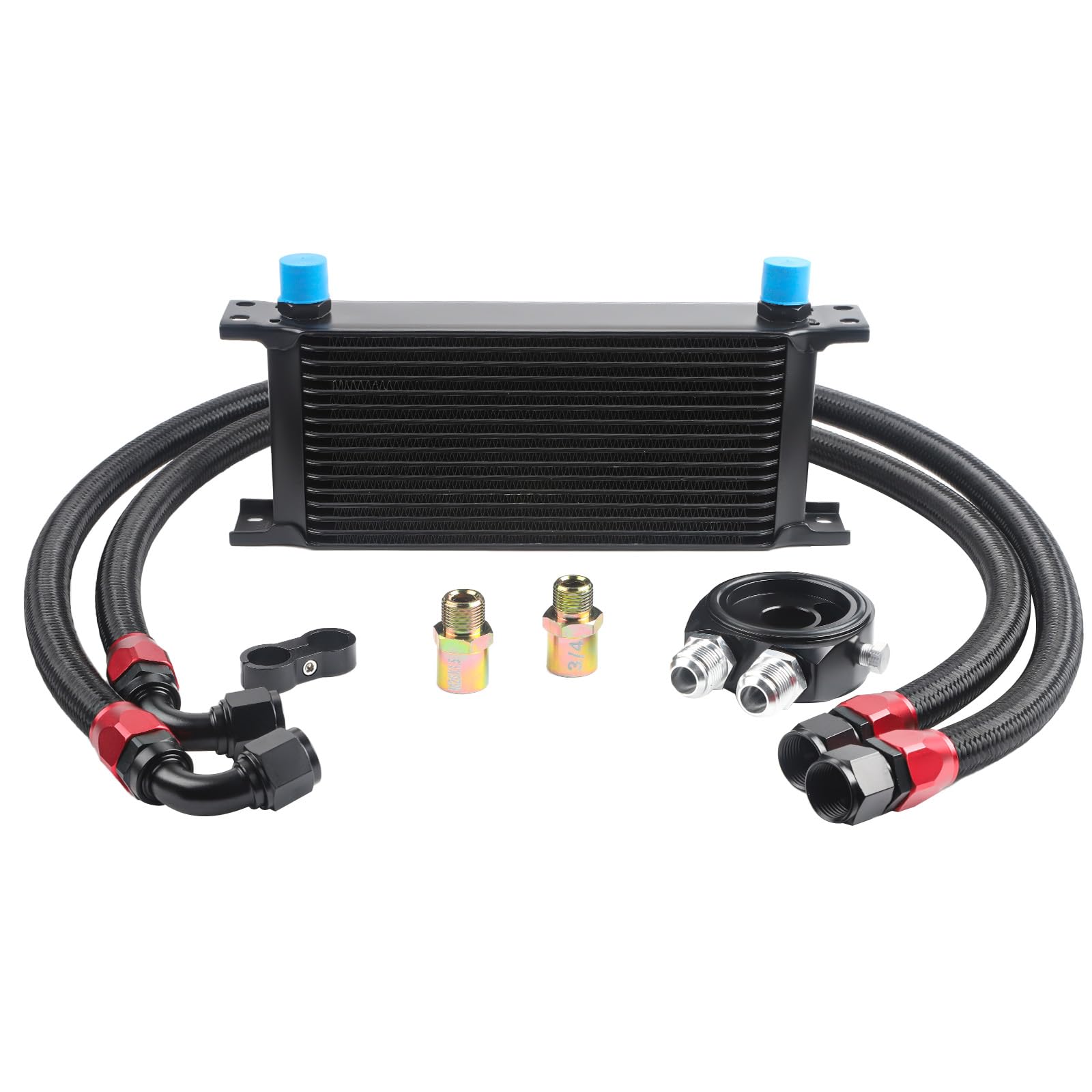 Buy Universal 16 Row Oil Cooler Kit, 10AN Transmission Engine Cooler ...