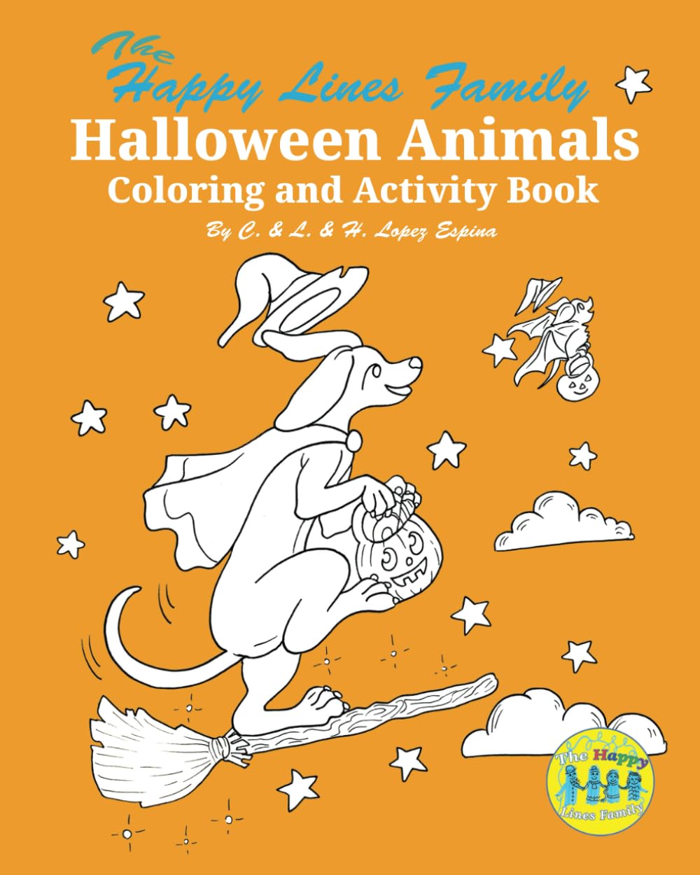 The Happy Lines Family Halloween Animals Coloring and Activity Book ...