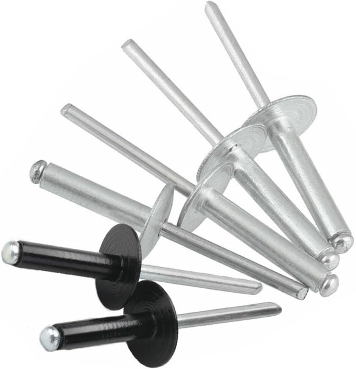 Amazon.co.jp: Flange Rivet, Aluminum Blind Rivet, Large Cap Open End ...