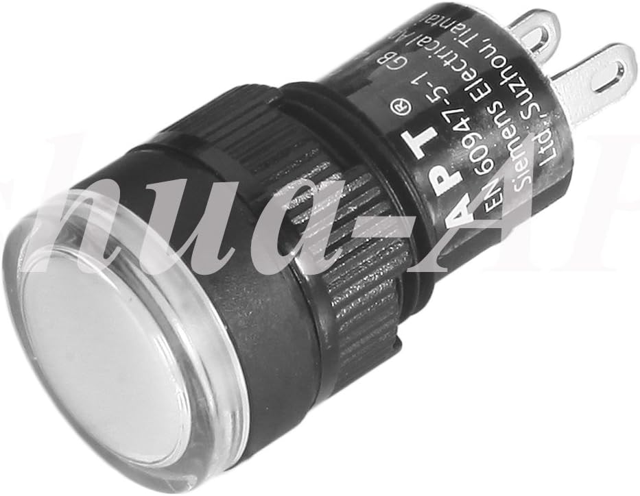 Amazon.com: Indicator Light 12mm White LED Pilot Light Panel AC 110V ...