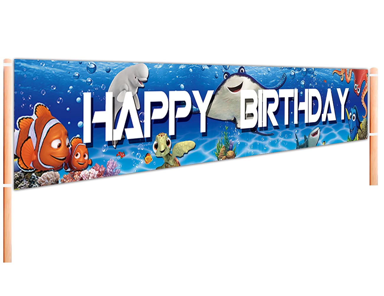 Buy Large Finding Nemo Happy Birthday Banner | Finding Nemo Dory ...
