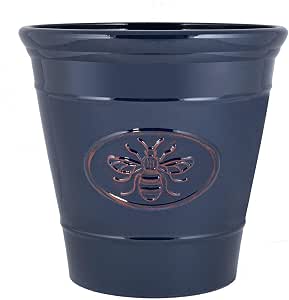 Round Plastic Bee Embossed Plant Pots, Saucers Long Lasting Flower ...