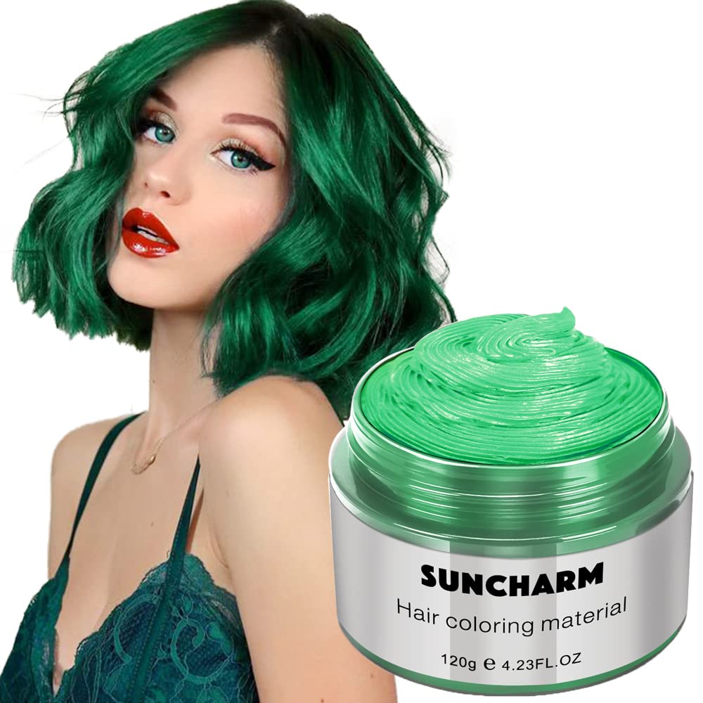 Amazon.com : Temporary Hair Wax Color- Instant Green Hair Wax, Colored ...