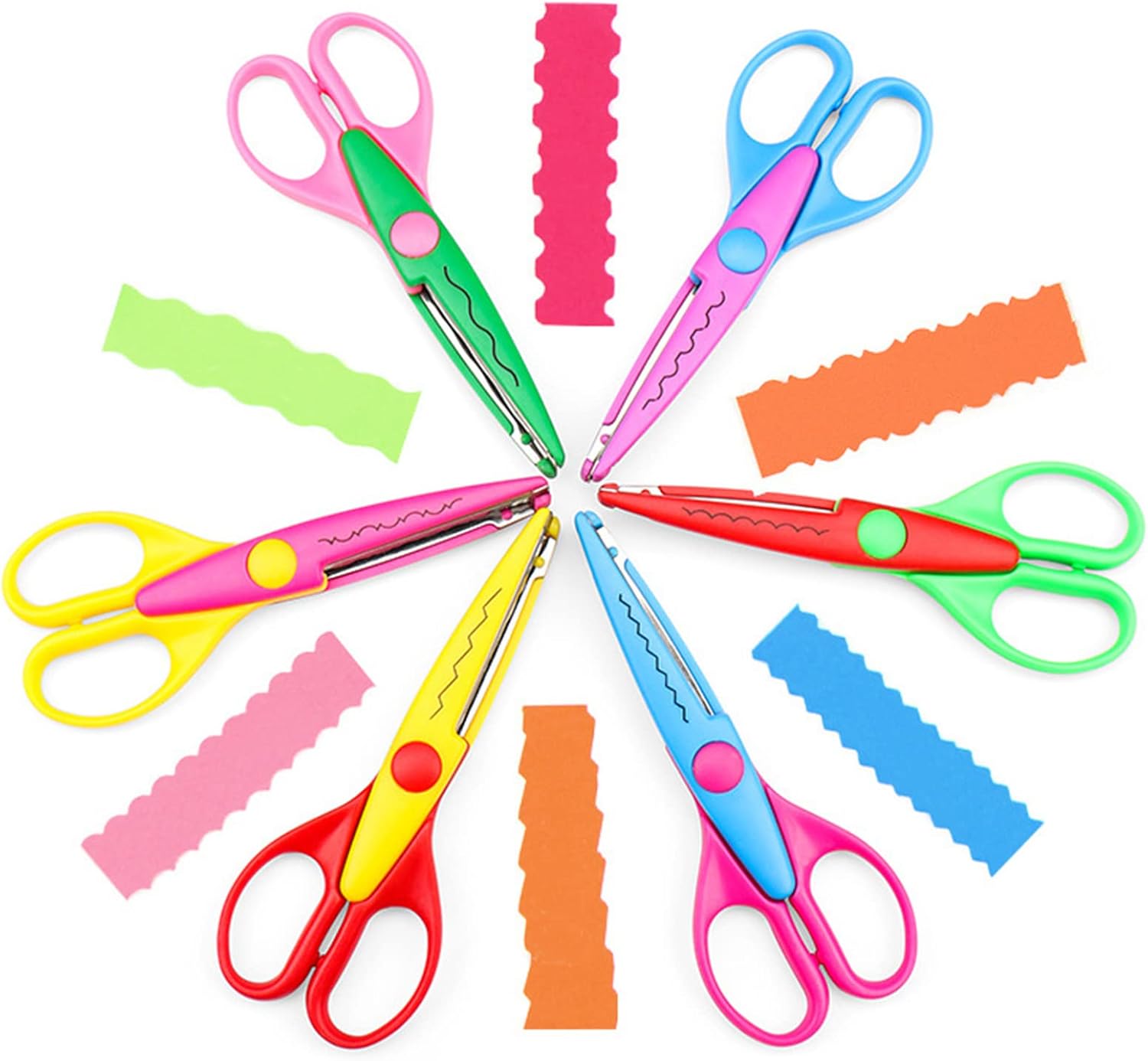 RONGYI Children's Scissors, Craft Scissors Set of 6, Safety Edge ...