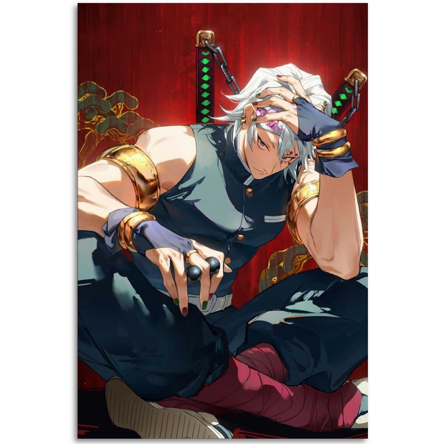 Amazon.com: Uzui Tengen Anime Poster Canvas Wall Art Print Modern ...