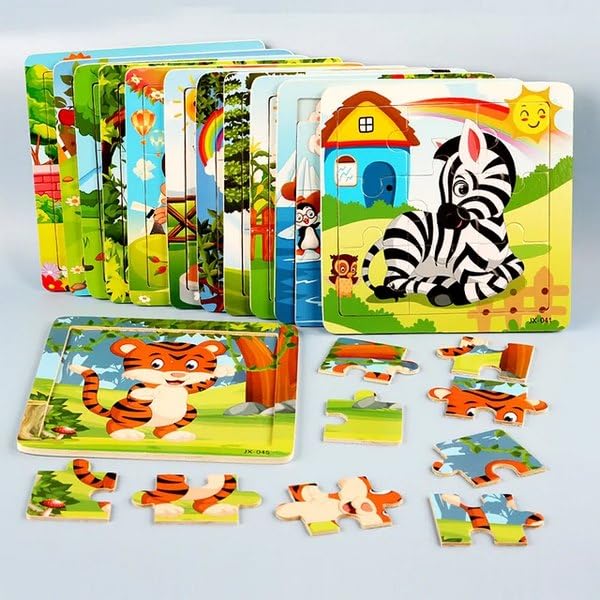 Wooden 9Pcs Mini Puzzle 1Pc Random Design Will Be Shipped - EKT2806 ...