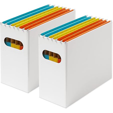 Amazon.com : Tunnkit File Organizer, Cardboard File Box for Letter Size ...