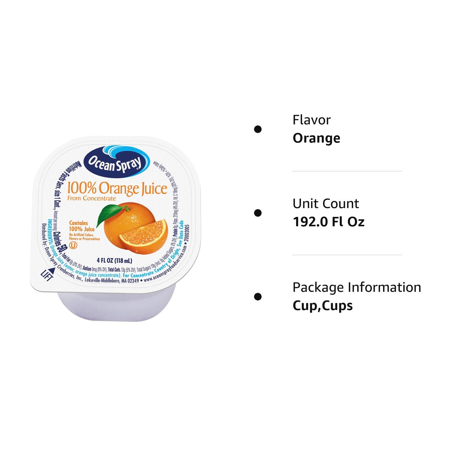 Ocean Spray Orange Juice Bottle
