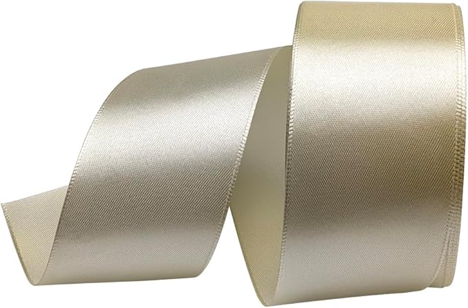 Amazon.com: Chenkou Craft Solid Satin Ribbon Ribbons 50 Yards (2 Rolls ...