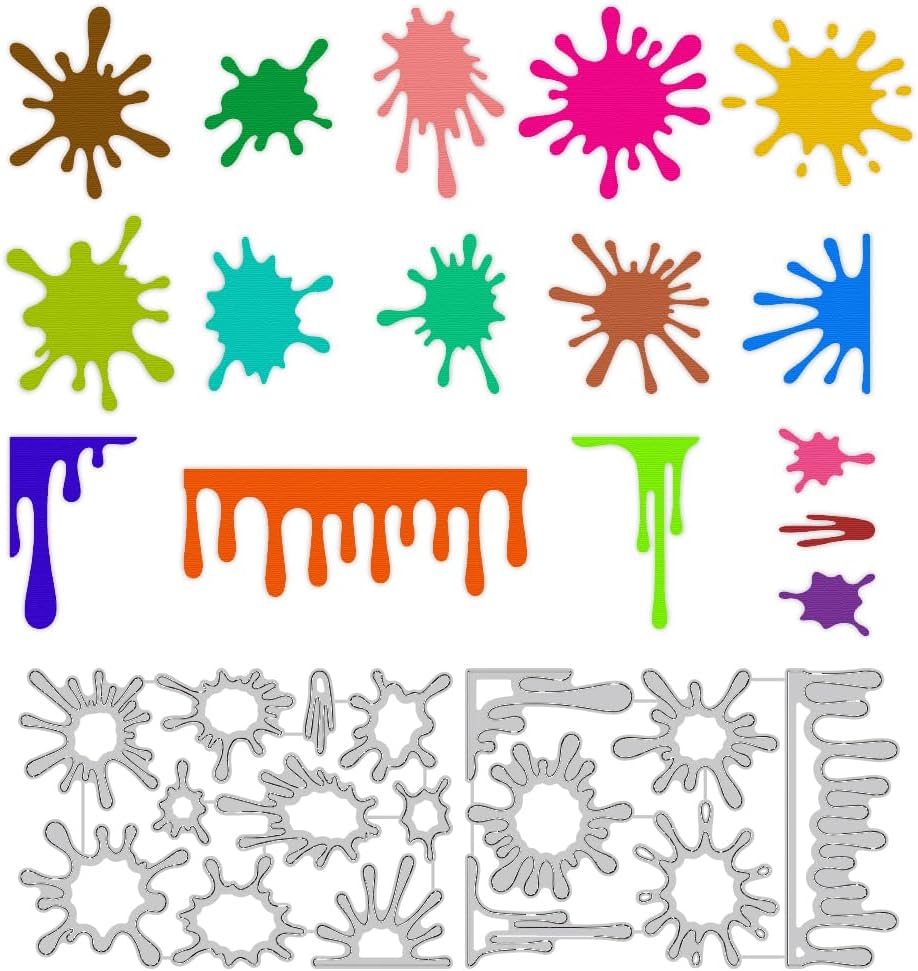 Amazon.com: DELORIGIN Splatter Paint Cutting Dies Pigment Making Die ...
