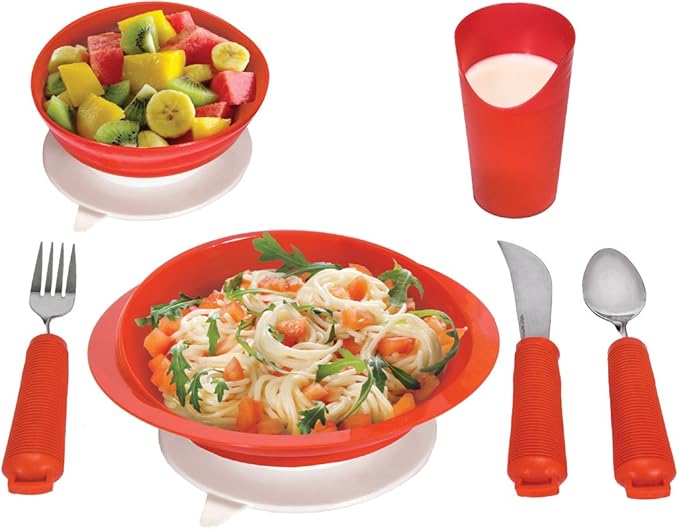 Amazon.com: Essential Medical Supply Power of Red Adaptive Dinnerware ...