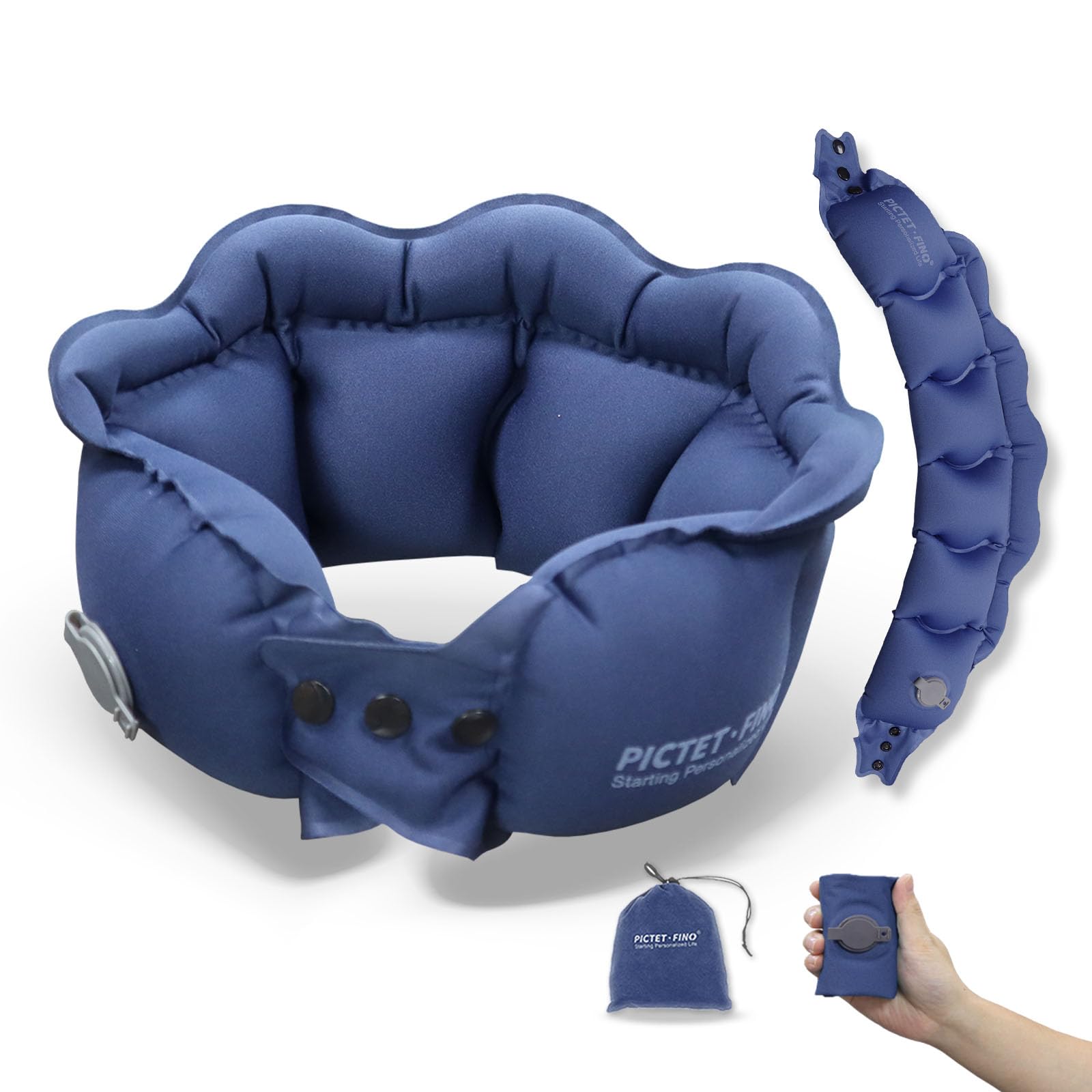 Amazon.com: Inflatable Travel Neck Pillow,Newly Upgraded Adjustable ...