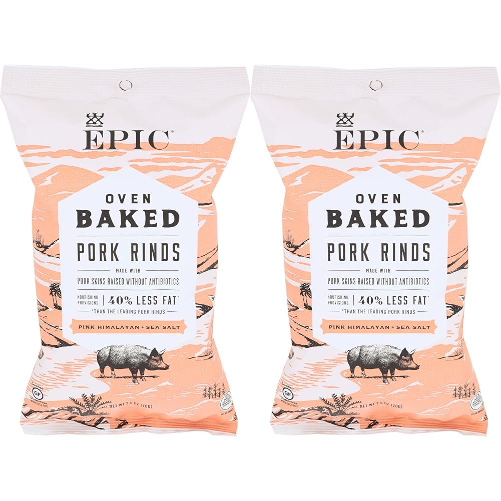 Amazon.com : EPIC PROVISIONS Oven Baked Himalayan Sea Salt Pork Rinds ...