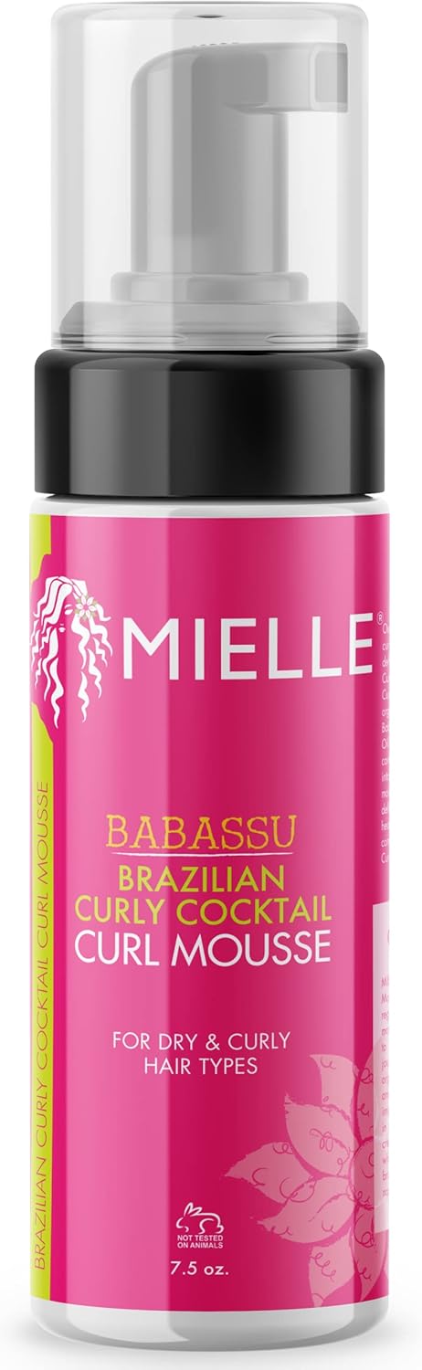 Mielle Brazilian Curly Cocktail Curl Mousse with Babassu Oil 7.5oz ...