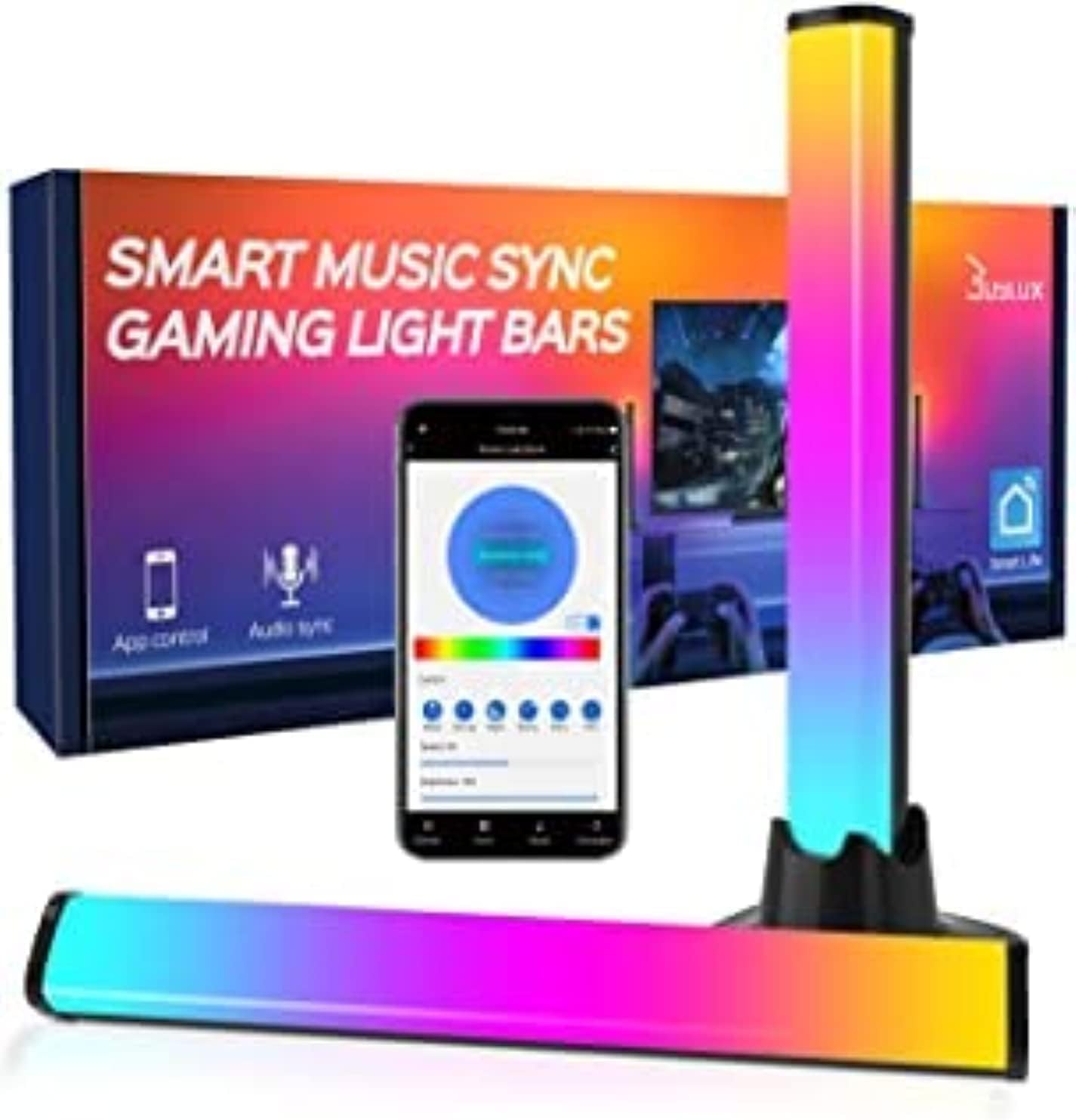 Padom Smart LED Light Bars, RGB Flow Light Bar, Gaming Lights, Ambient ...