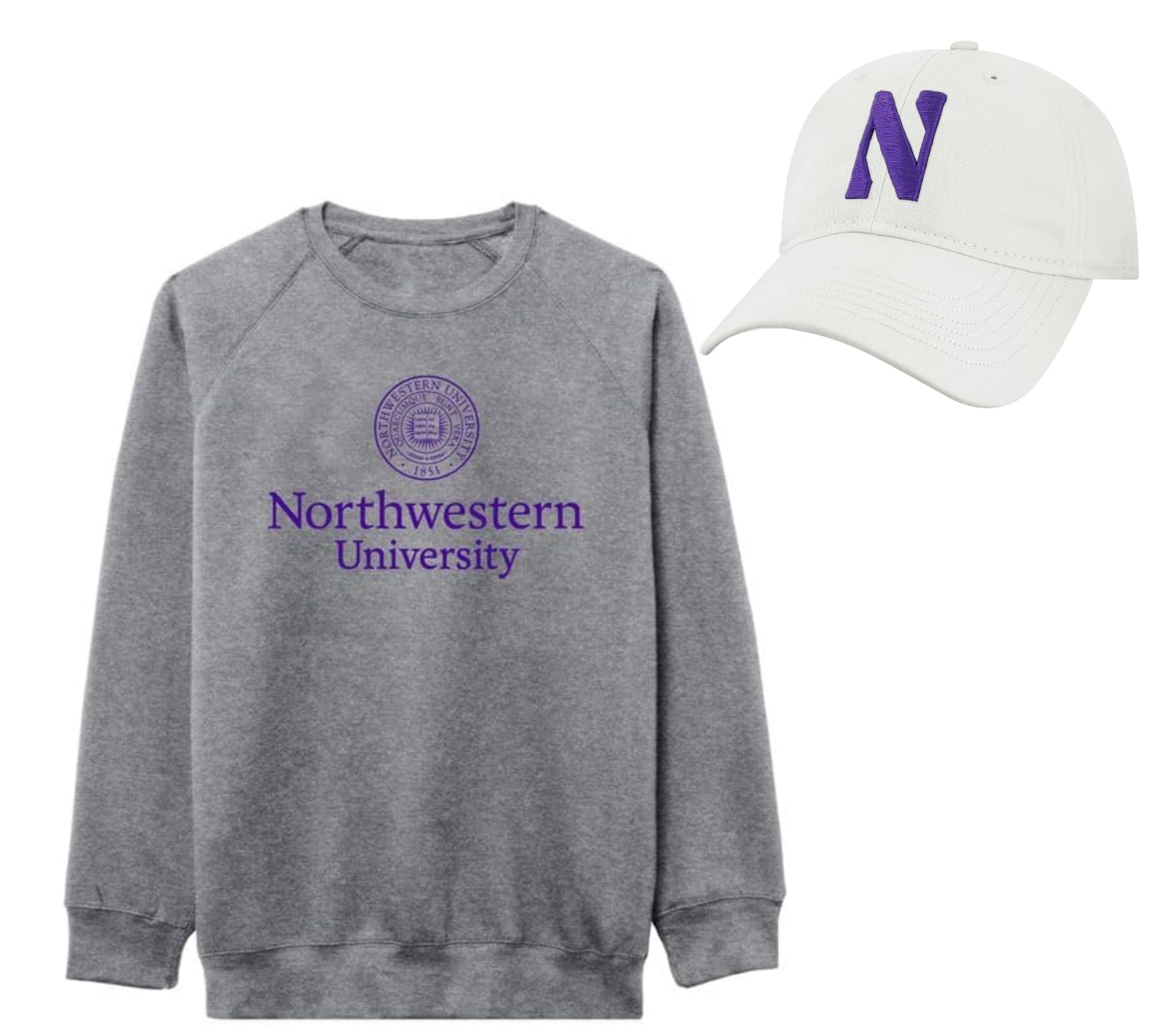Amazon.com : Barnesmith Northwestern University NWU Wildcats Crewneck ...