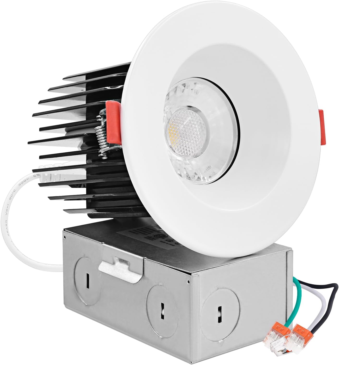 LUXRITE 3 Inch LED Recessed Lights with Junction Box, CRI 90, 5CCT ...