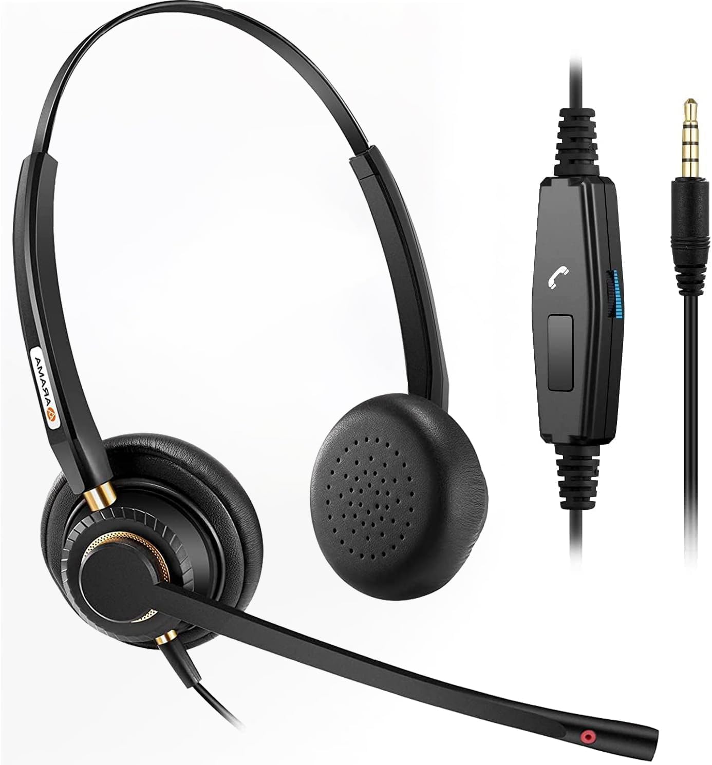 Arama Mobile Phone Headset with Microphone, Noise Cancelling Mic & Call ...