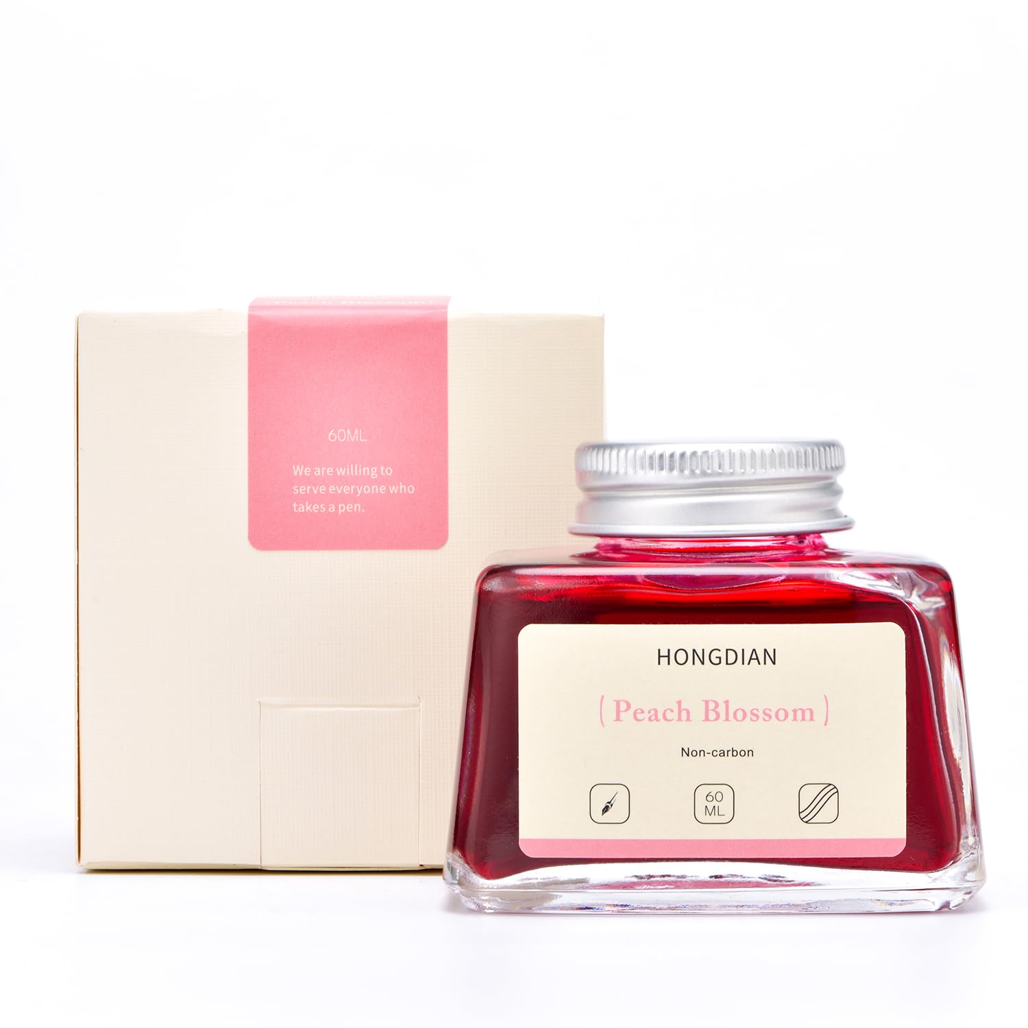 Snapklik.com : Hongdian Fountain Pen Bottled Ink Peach Blossom Color
