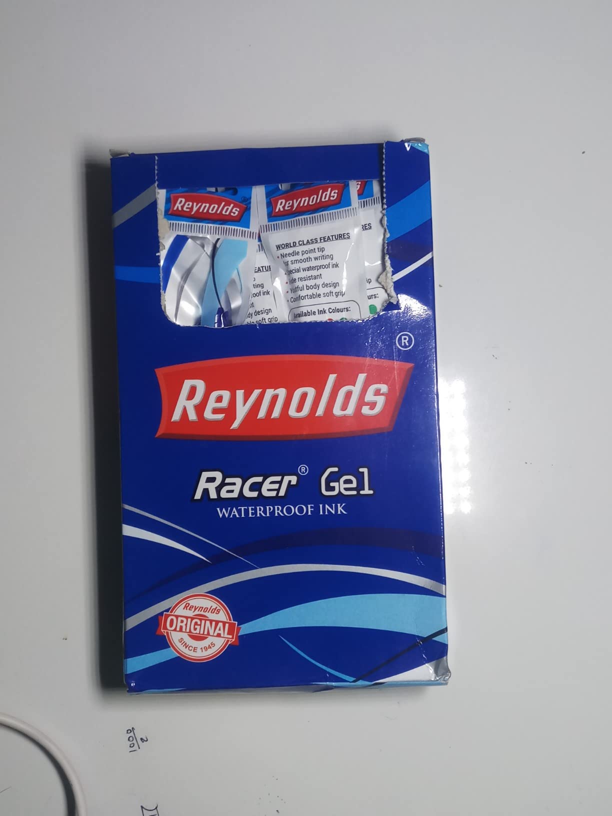 Reynolds Racer Gel Pen Blue Gel Pen (Pack of 40) : Amazon.in: Office ...