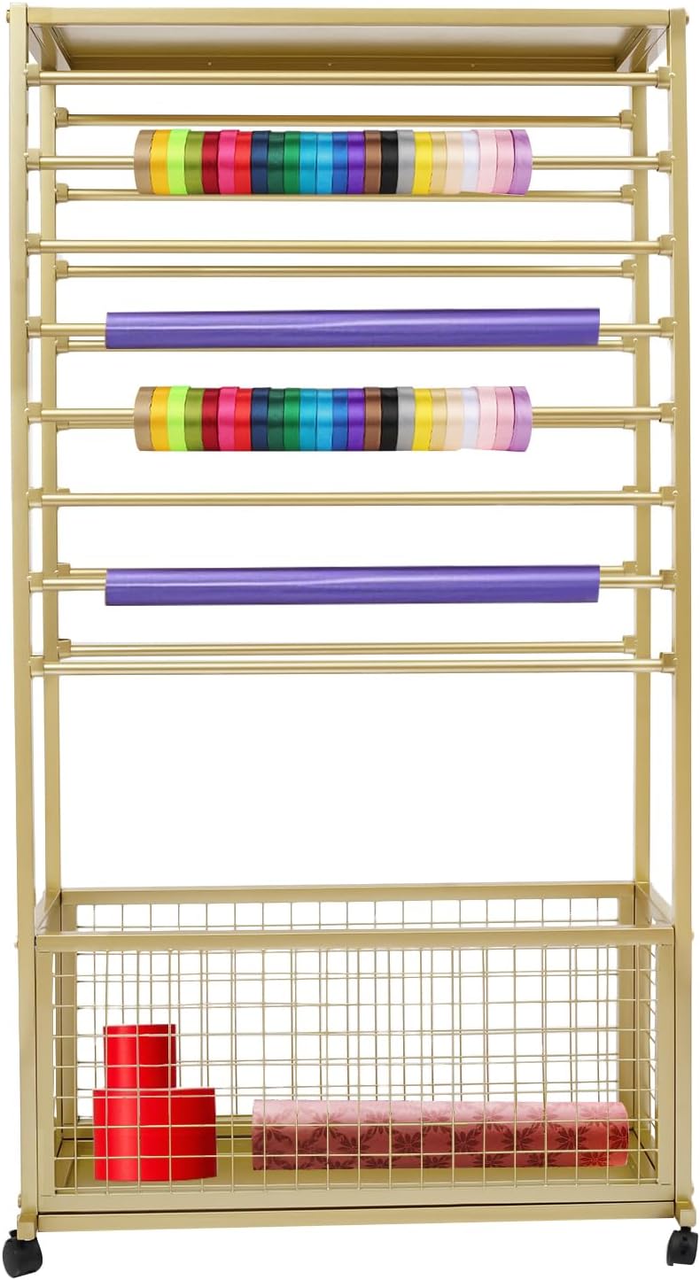 Amazon.com: NeNchengLi 16 Tier Ribbon Organizer for Craft Room, Double ...