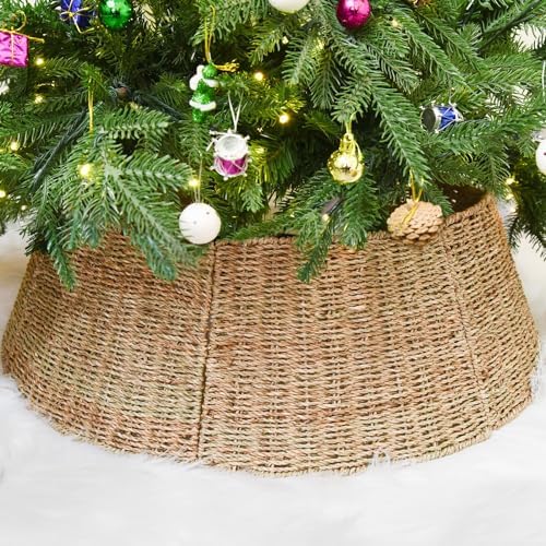 Amazon.com: Farmhouse Christmas Tree Collar - Rustic Holiday Decoration ...