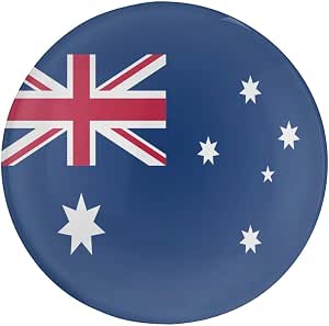 Amazon.com: Australian Flag Fridge Magnets Round Refrigerator Glass ...