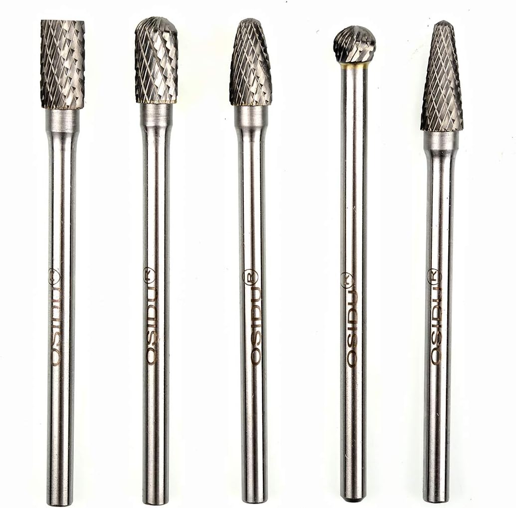 Amazon.com: OSIDU Carbide Burrs Set 5pcs Extra Long Shank Carbide ...