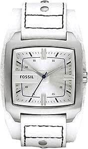 Fossil Herren-Armbanduhr Analog Leder weiss Trend Gents JR1122 : Amazon ...