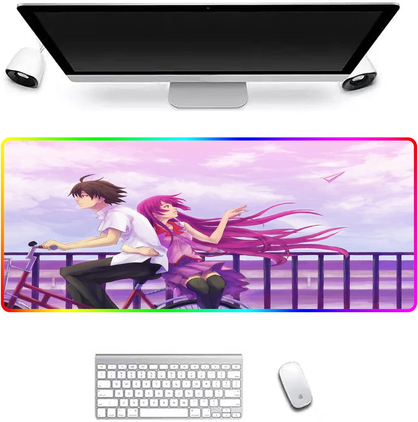 Amazon.com: Mouse Pads Anime Cute Girl Mouse Pad RGB Large Mouse Mat ...
