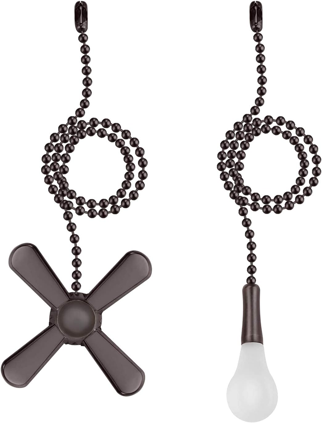 Ceiling Fan Pull Chain Set, 4 Pieces Bulb and Fan Pattern Pull Chain ...
