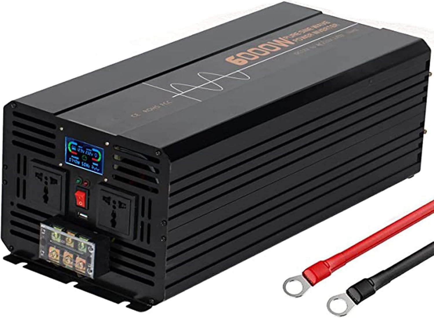 Amazon.com: Power Inverter Peak 6000W 7000W 8000W 10000W 12000W Pure Sine Wave Inverter DC 12 24 ...