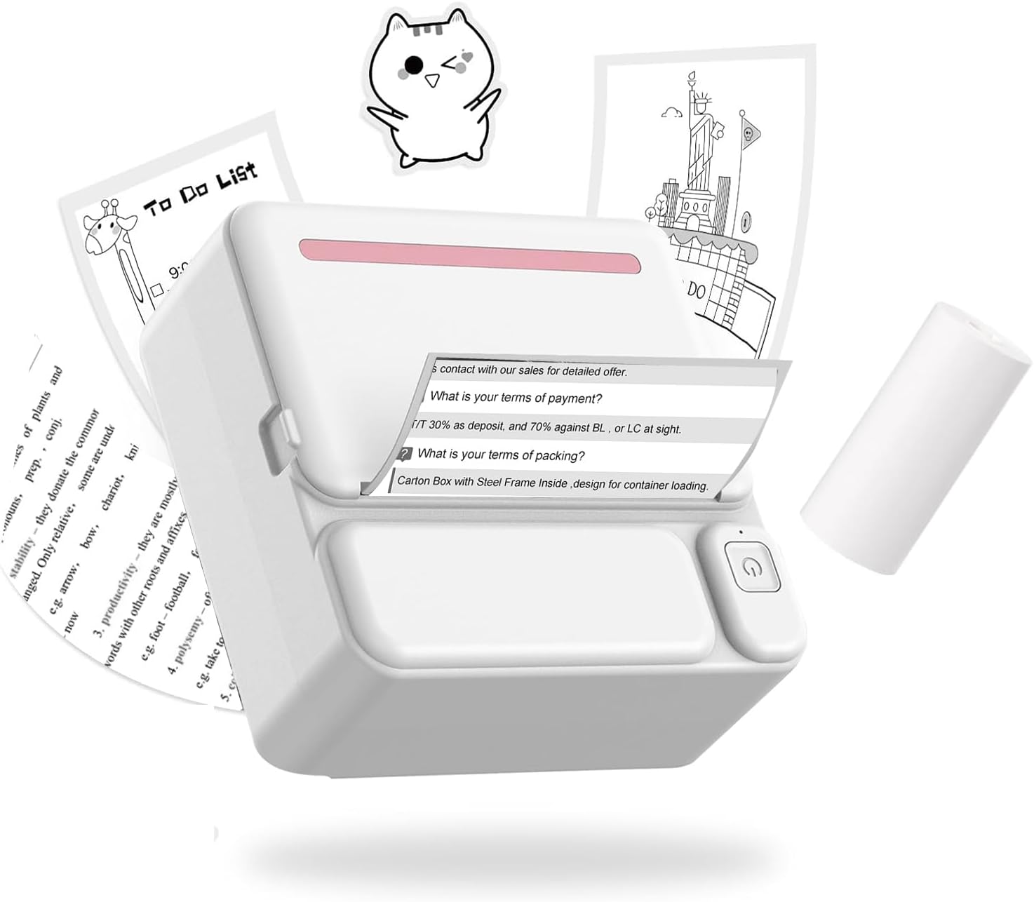 Amazon.com: Ponek Mini Bluetooth Pocket Sticker Printer - Thermal Mini ...